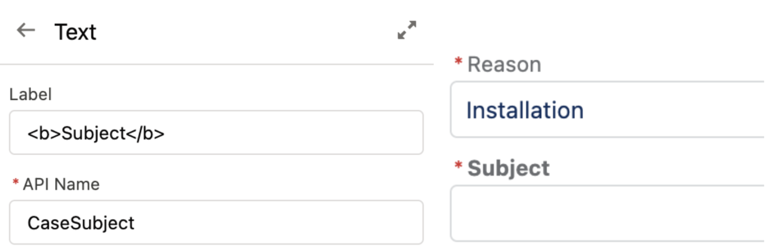 Rich Field Labels on Flow Screens - Salesforce Time