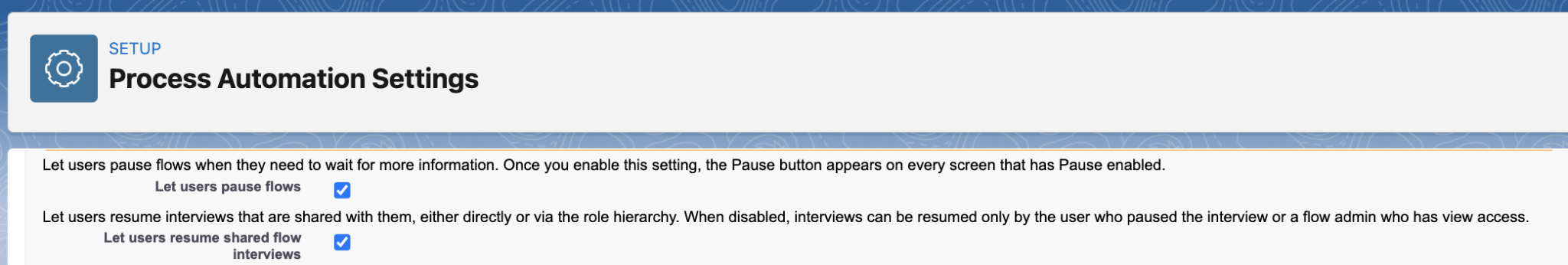 Let Users Pause Flow Interviews - Salesforce Time