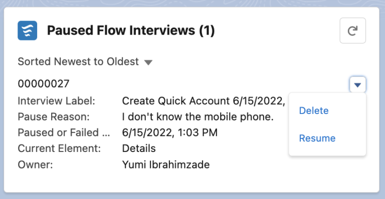 Let Users Pause Flow Interviews - Salesforce Time