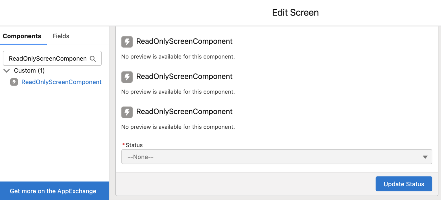How to Make the Screen Components Read Only - Salesforce Time