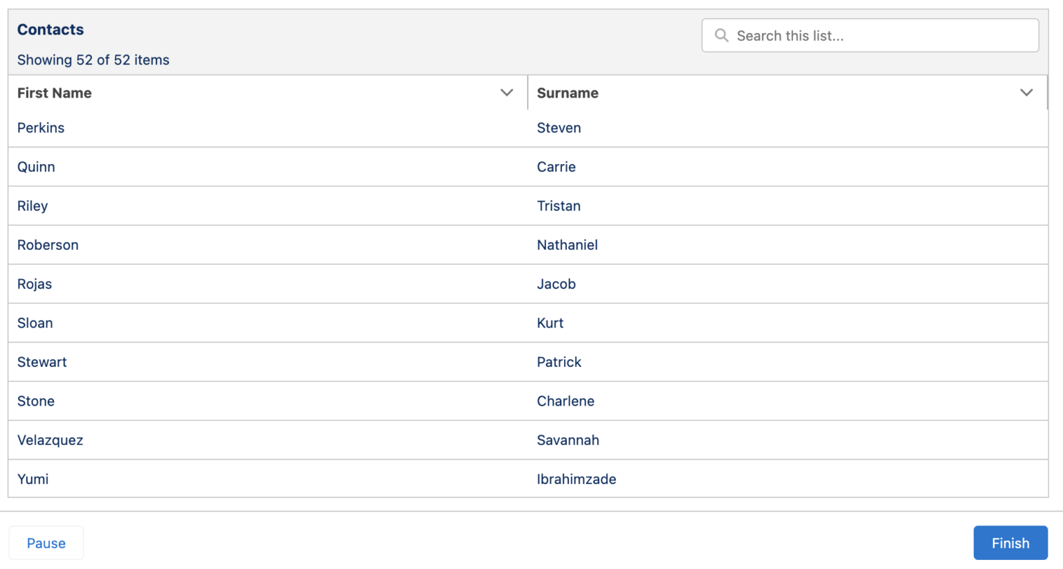 Data Table Component in Screen Flow - Salesforce Time