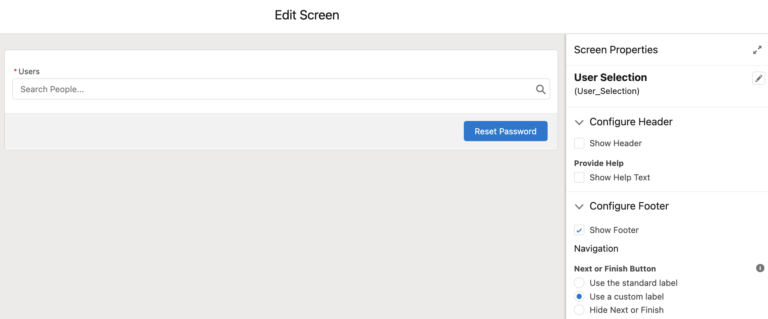 Using Flow to Reset Password - Salesforce Time
