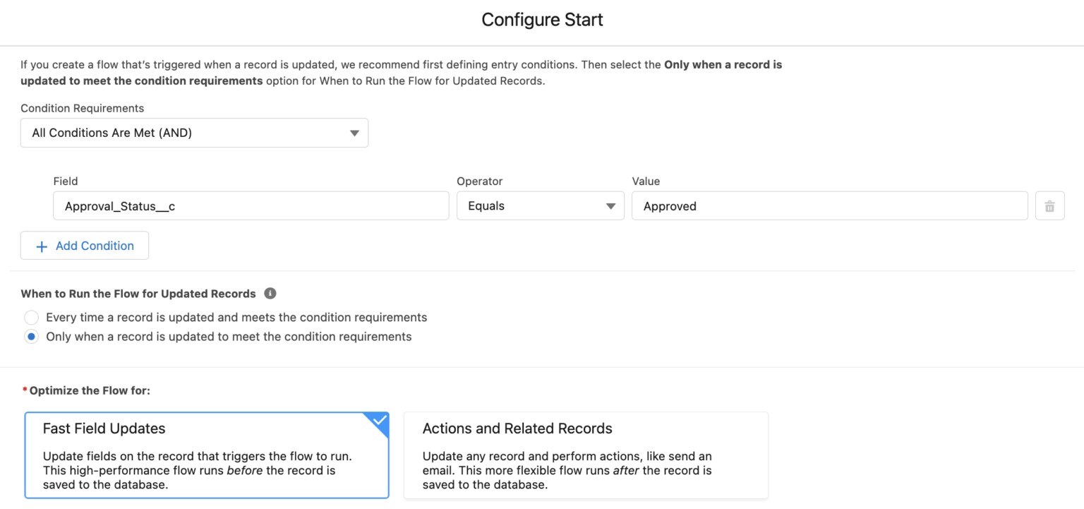 Using Flow to Make Fields Required in Approval Process - Salesforce Time