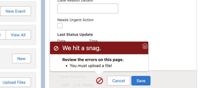 Display Custom Error Messages in Record-Triggered Flows - Salesforce Time