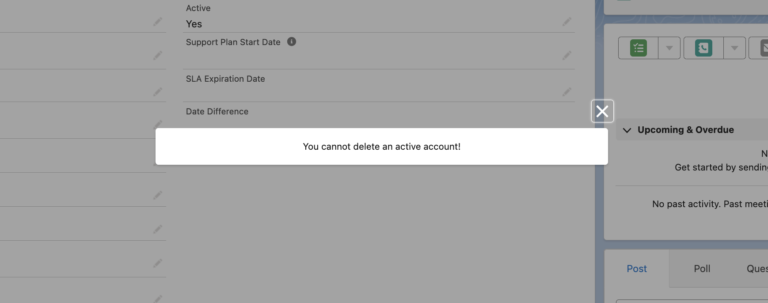 Using Flow to Prevent Record Deletion - Salesforce Time