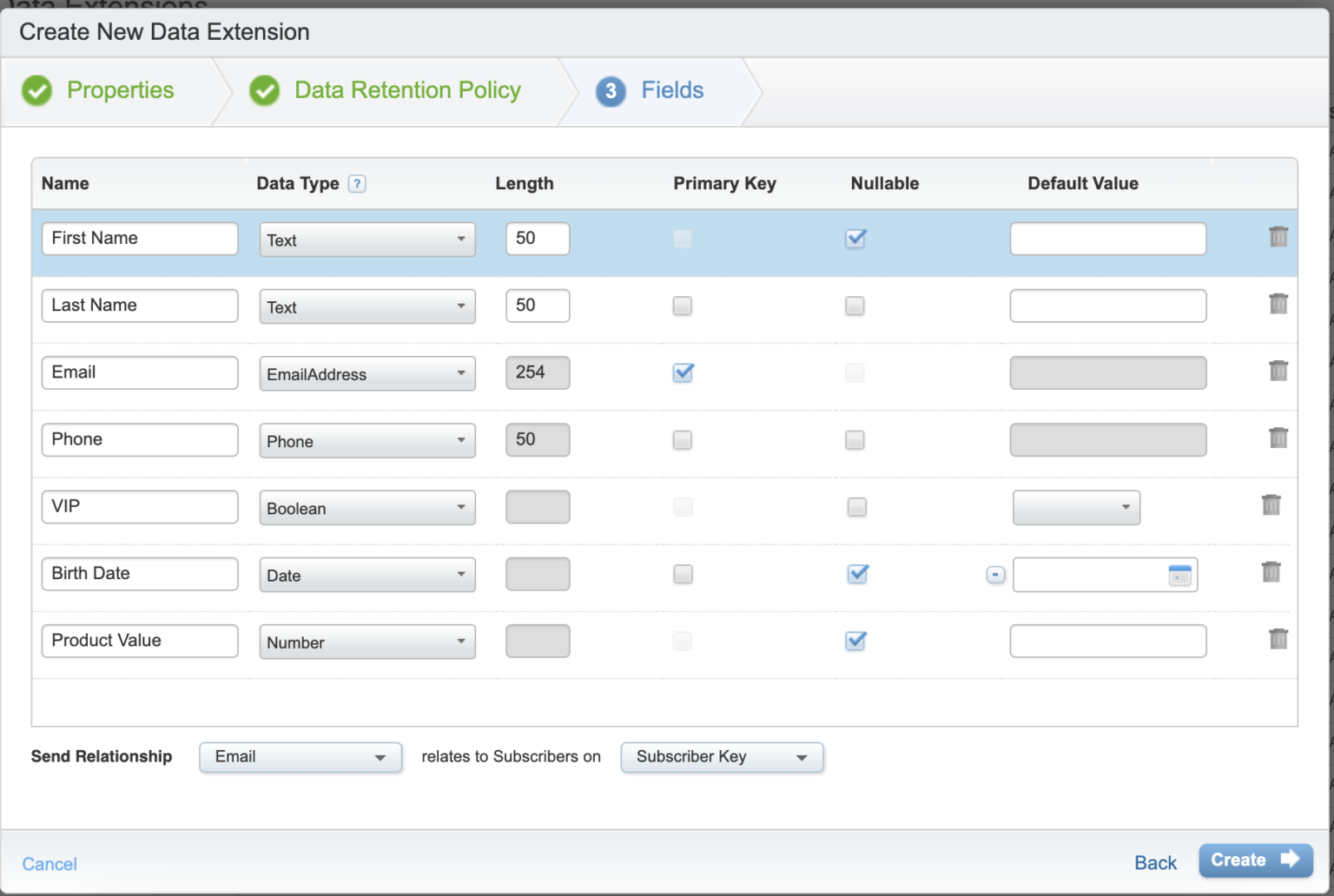 Creating Data Extension in Marketing Cloud - Salesforce Time