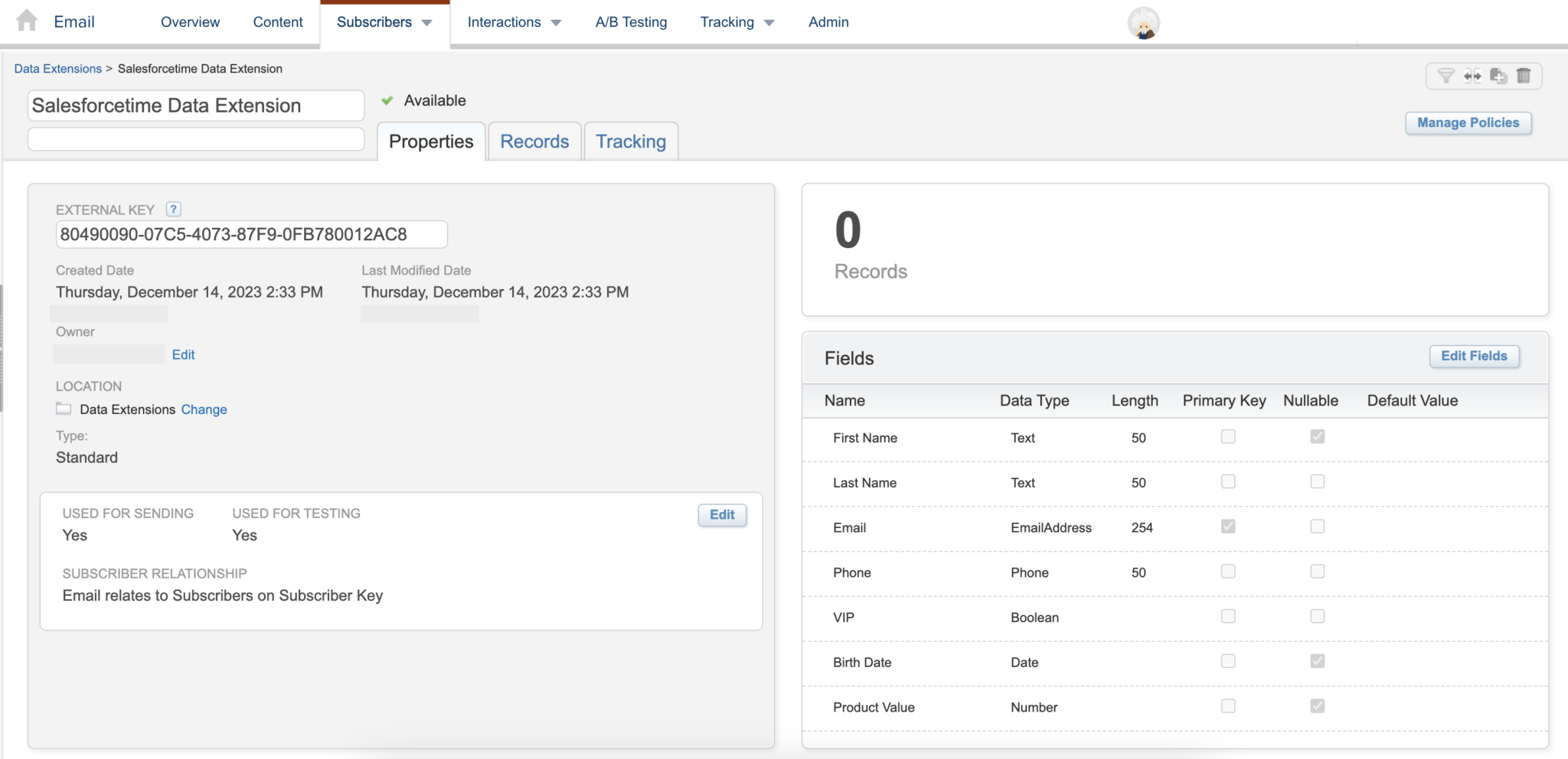 Creating Data Extension in Marketing Cloud - Salesforce Time