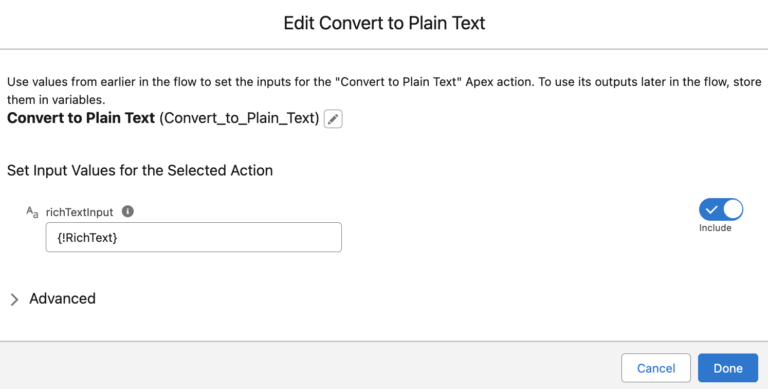 Using Flow to Convert Rich Text to Plain Text - Salesforce Time