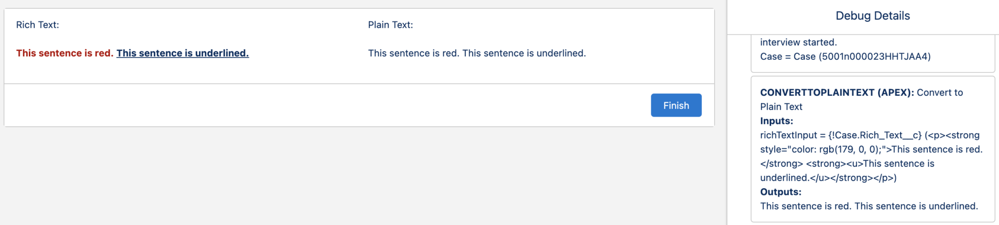 Using Flow to Convert Rich Text to Plain Text - Salesforce Time