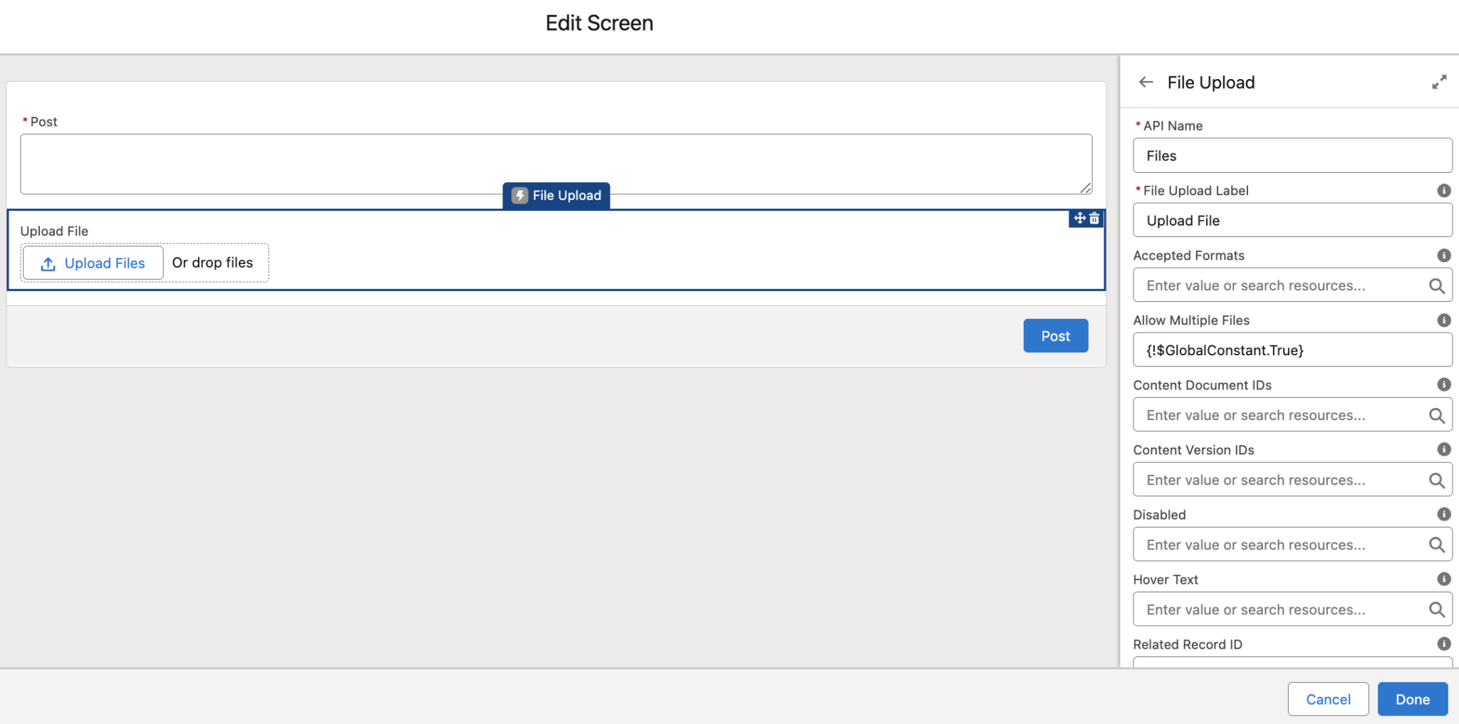 Using Flow to Post to Chatter with Attachment - Salesforce Time