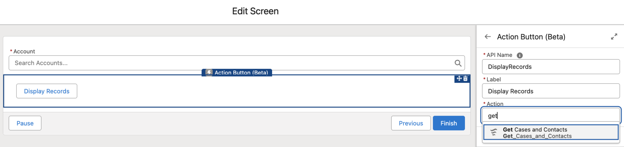 How To Use The Action Button Component In Screen Flow Salesforce Time 4217
