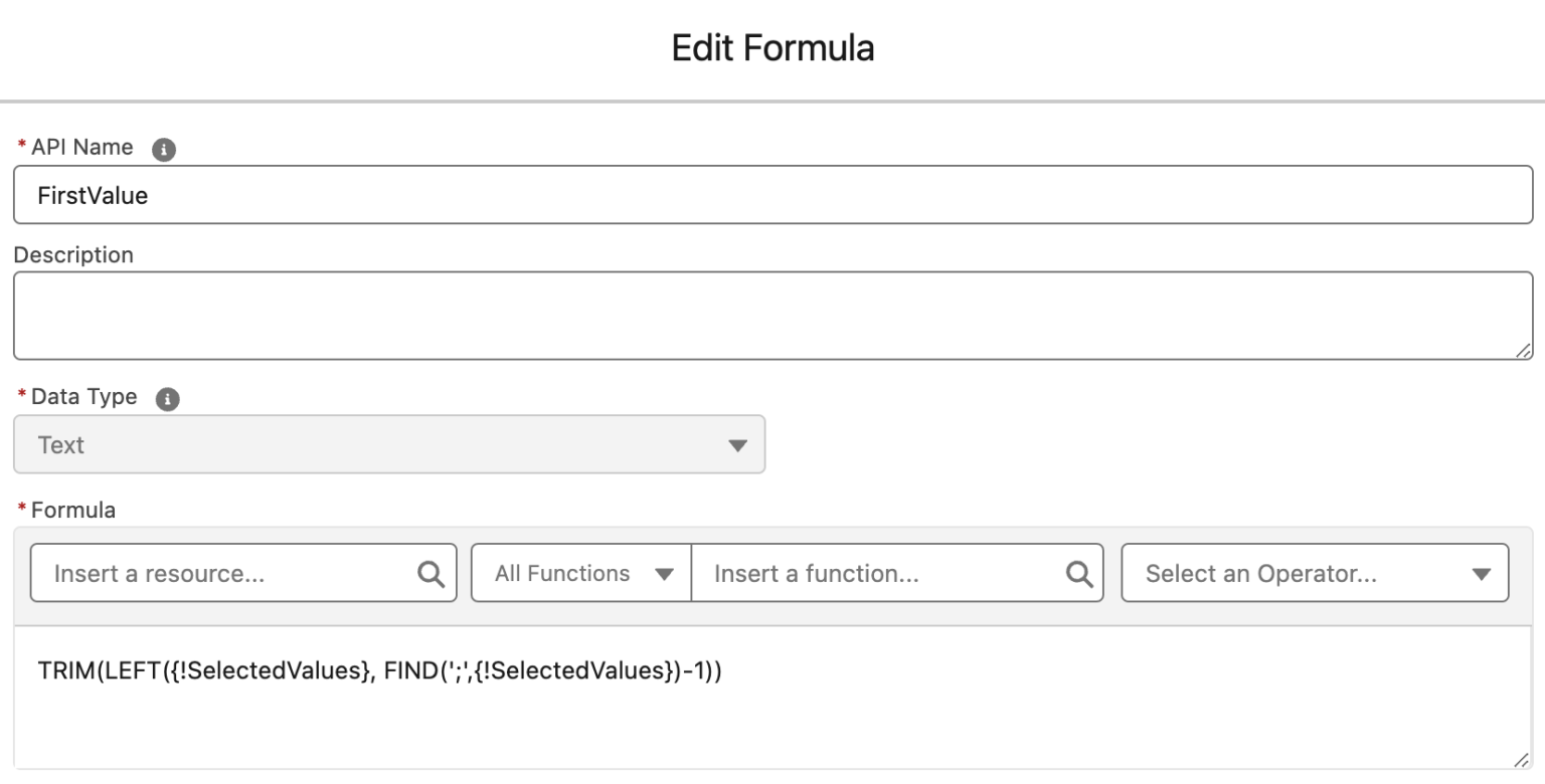 Using Flow to Convert Multiselect Picklist into a Text Collection - Salesforce Time