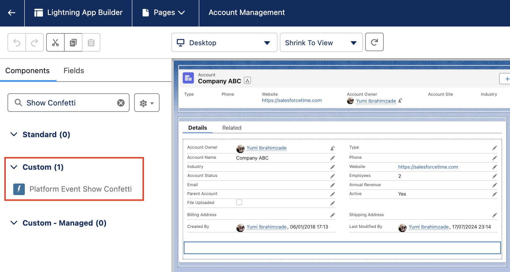 Using Flow to Show Confetti on Record Pages - Salesforce Time