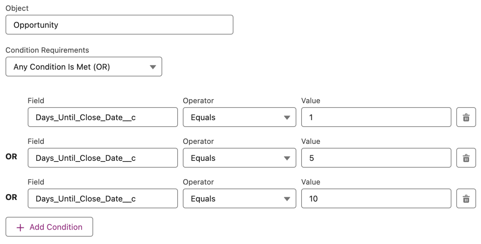 How To Use A Date Field In The Start Criteria Of A Schedule Triggered Flow Salesforce Time