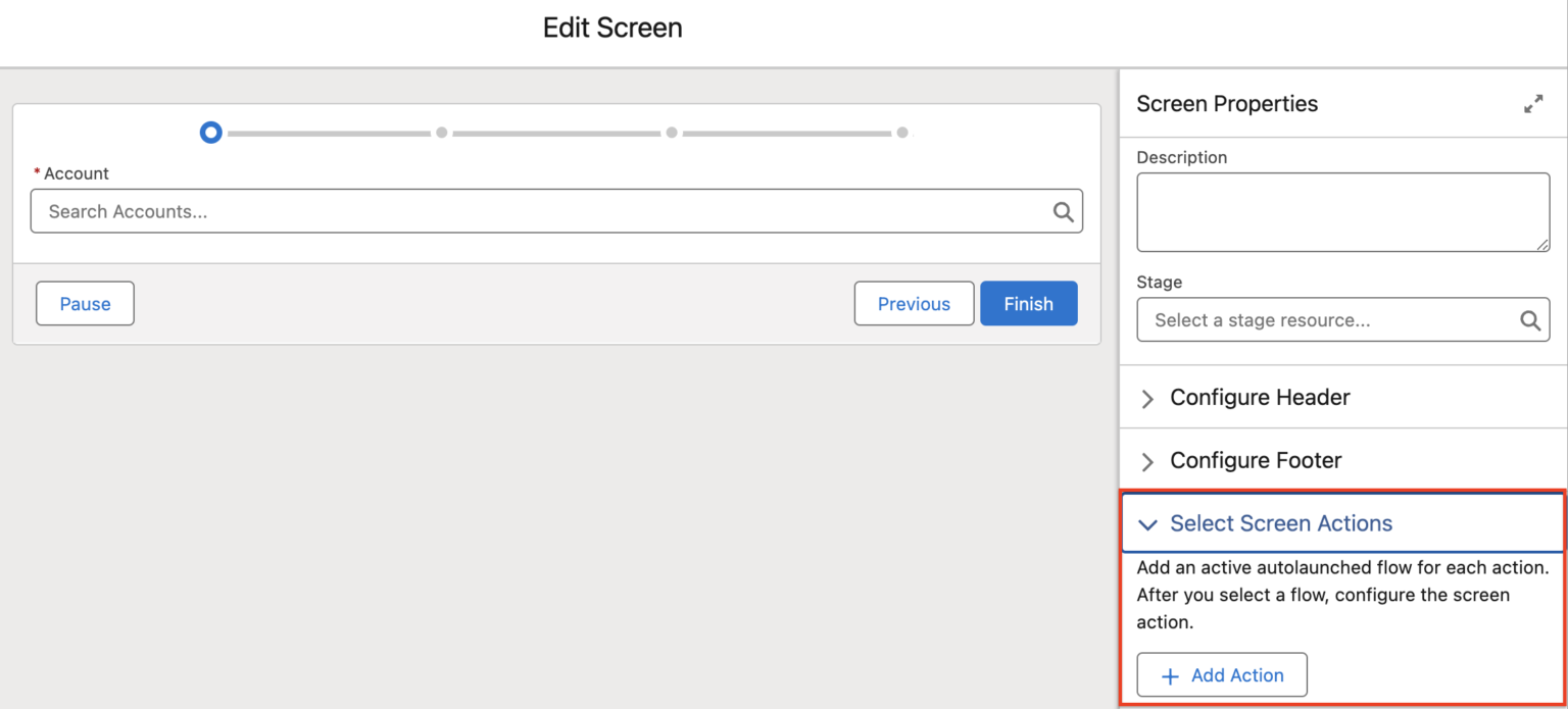How to Use Reactive Screen Actions in Flow - Salesforce Time