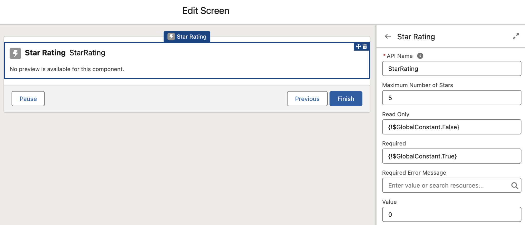 Star Rating Component For Flow Screens Salesforce Time 0150