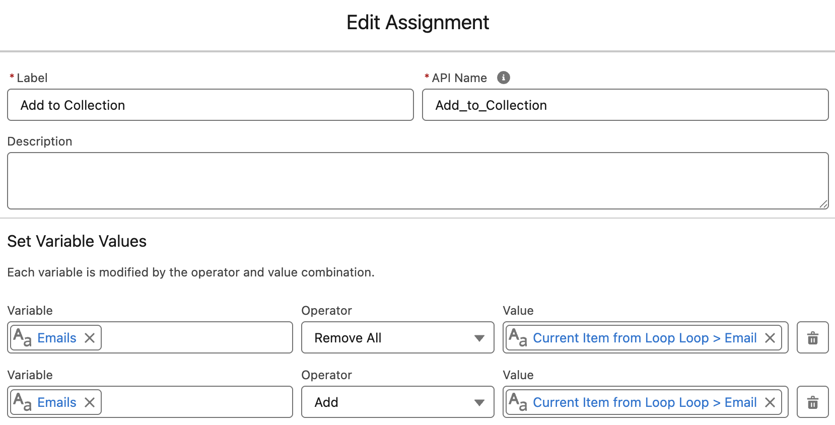 How To Remove Duplicates Using Assignment Operators In Flow