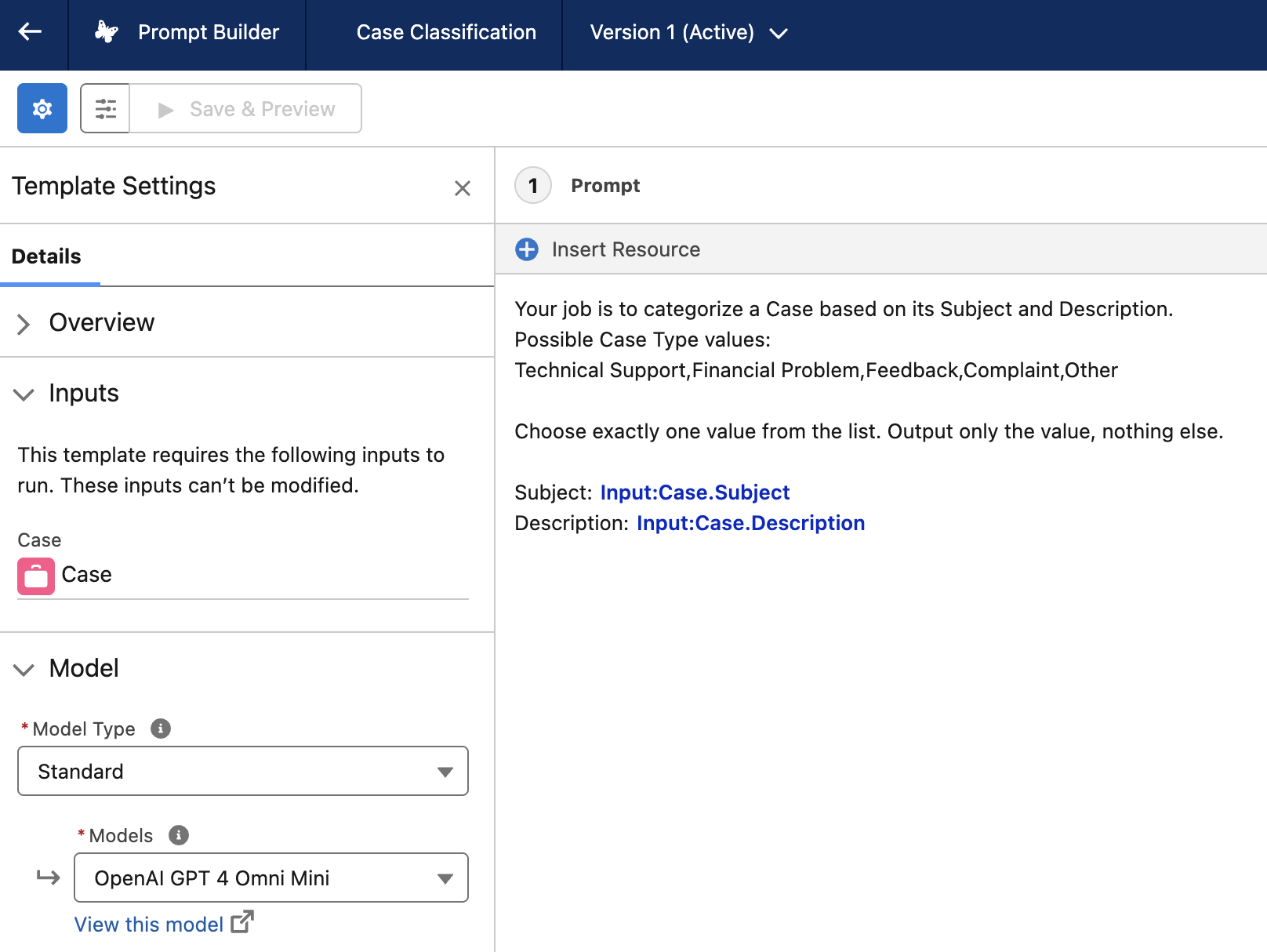 Using Flow and Prompt Template to Classify Cases - Salesforce Time